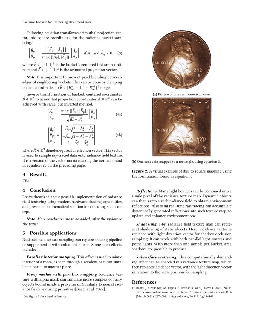 Radiance Textures for Rasterizing Ray-Traced Data | DeepAI