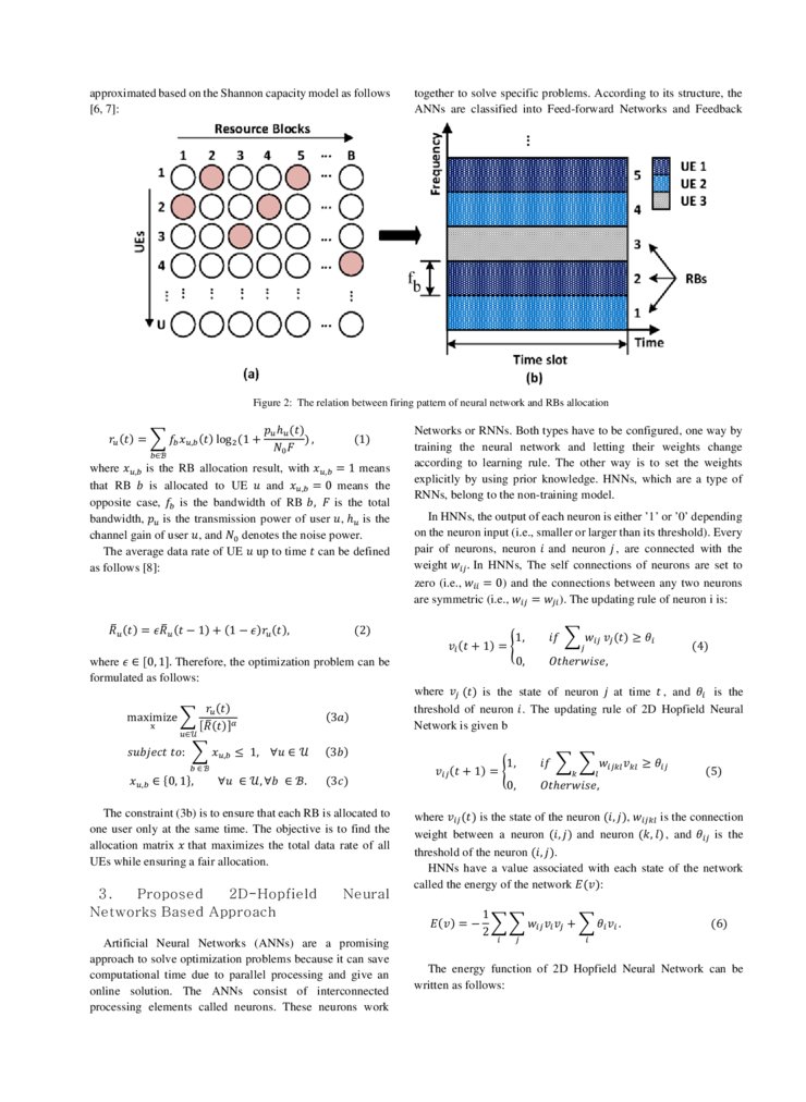 Radio Resource Allocation in 5G New Radio: A Neural Networks Based ...