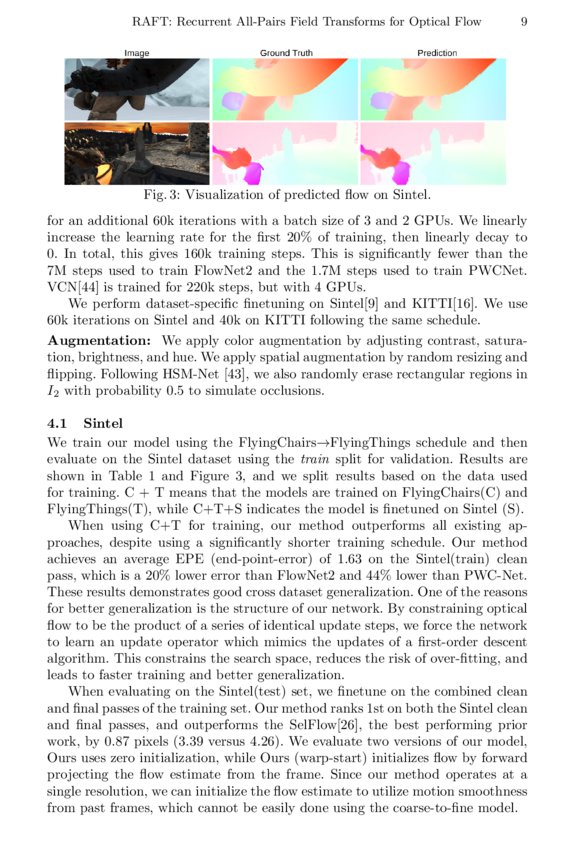 RAFT: Recurrent All-Pairs Field Transforms for Optical Flow | DeepAI