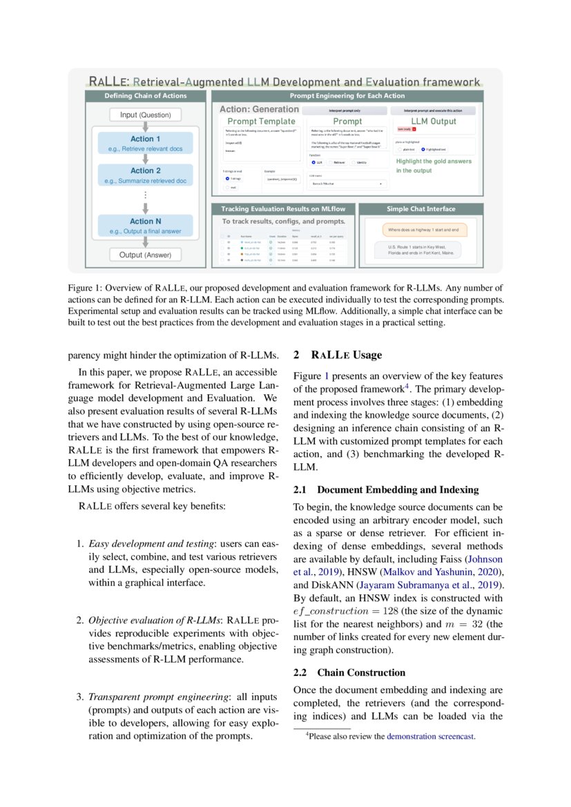 RaLLe: A Framework for Developing and Evaluating Retrieval-Augmented ...