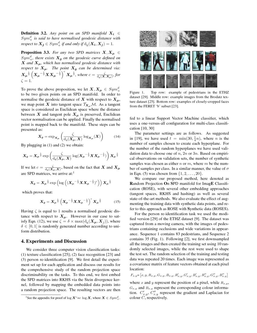 Random Projections On Manifolds Of Symmetric Positive Definite Matrices For Image Classification 