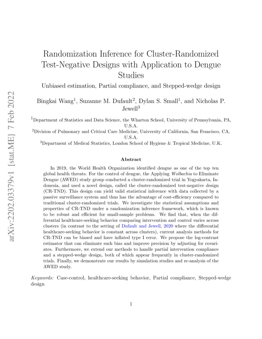 Randomization Inference For Cluster Randomized Test Negative Designs With Application To Dengue