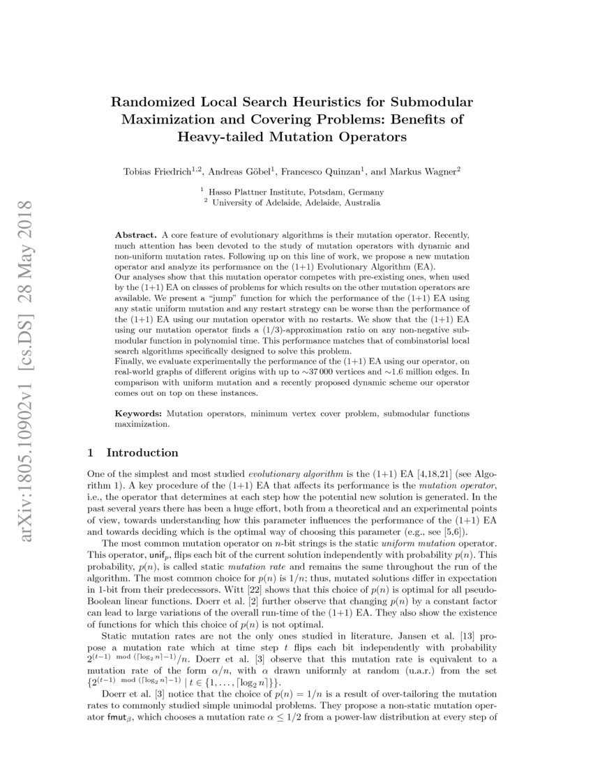 Randomized Local Search Heuristics For Submodular Maximization And Covering Problems Benefits