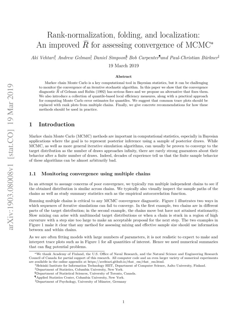 Rank-normalization, folding, and localization: An improved R for ...
