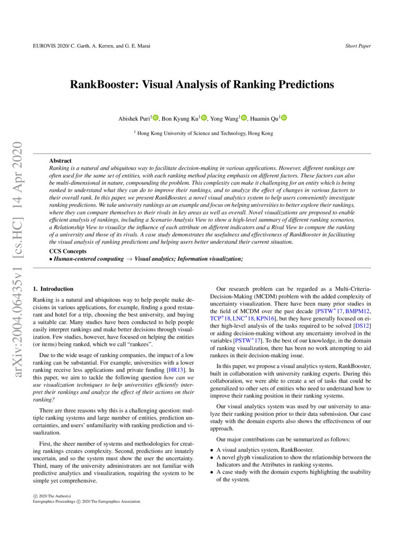 RankBooster: Visual Analysis of Ranking Predictions | DeepAI