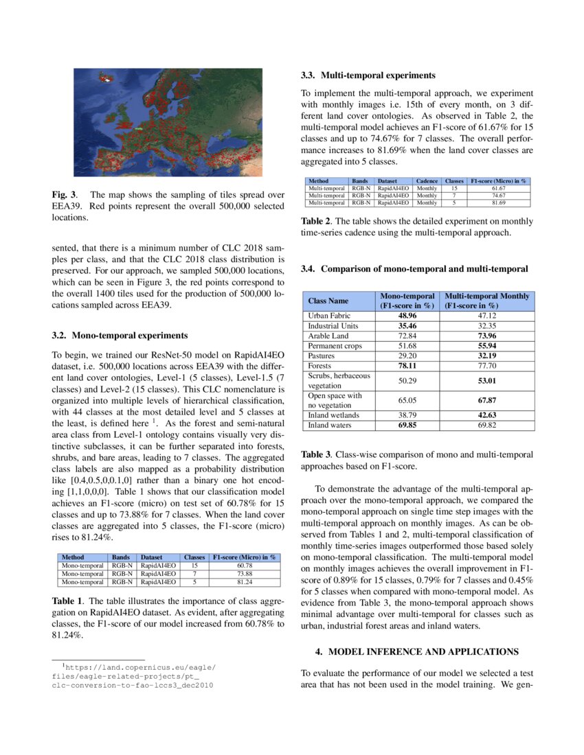 RapidAI4EO: Mono- and Multi-temporal Deep Learning models for Updating the CORINE Land Cover ...