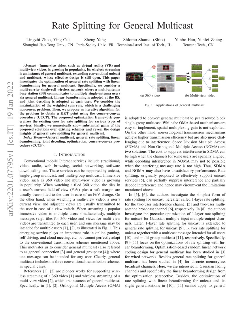 Rate Splitting For General Multicast Deepai