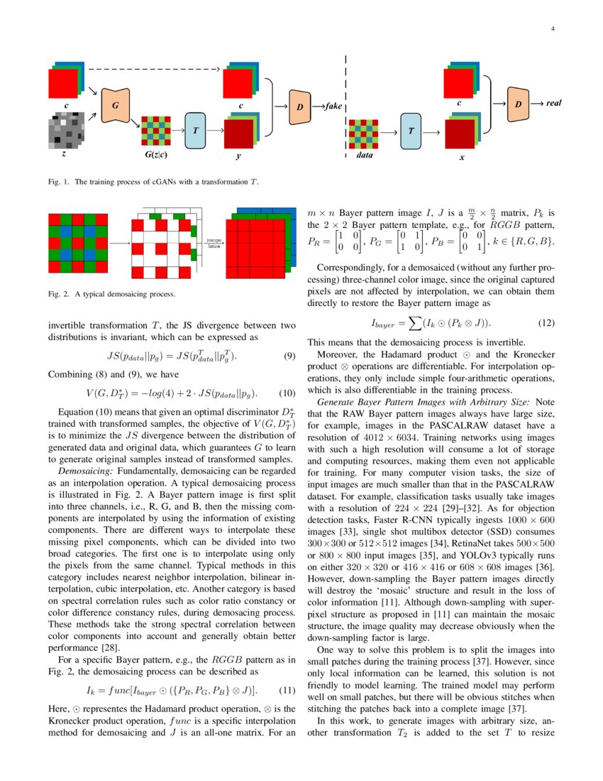 Raw Bayer Pattern Image Synthesis with Conditional GAN | DeepAI