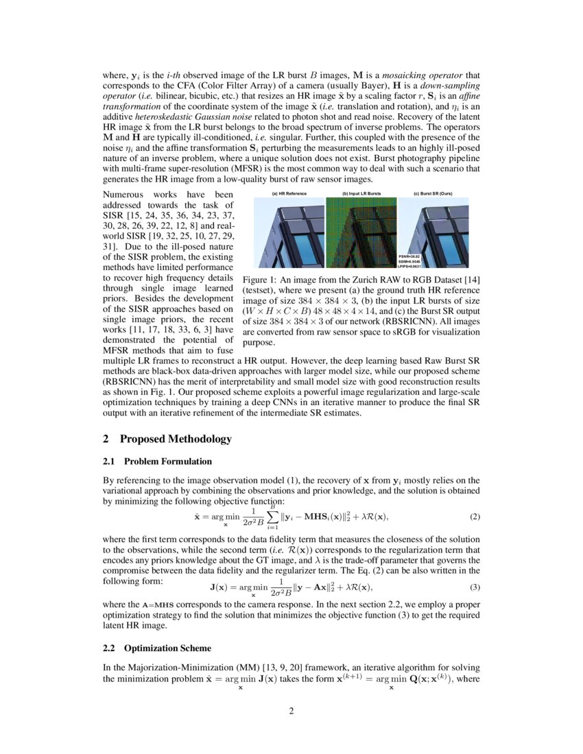 RBSRICNN: Raw Burst Super-Resolution through Iterative Convolutional Neural Network | DeepAI