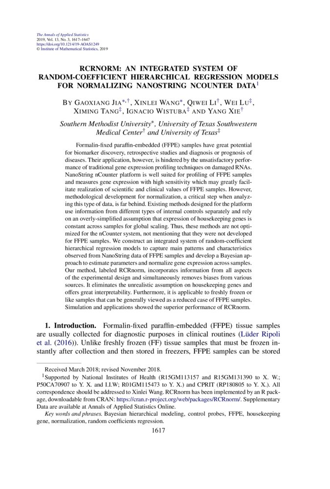 RCRnorm: An integrated system of random-coefficient hierarchical regression models for ...