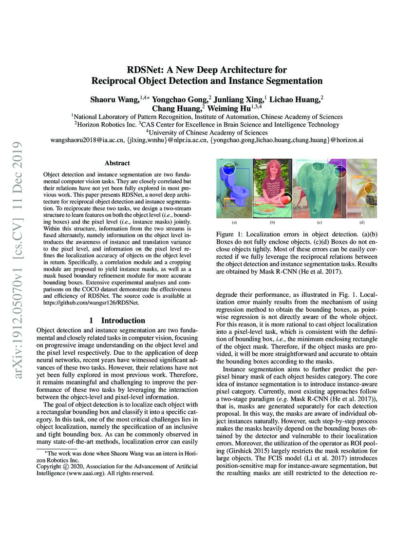 RDSNet: A New Deep Architecture for Reciprocal Object Detection and ...