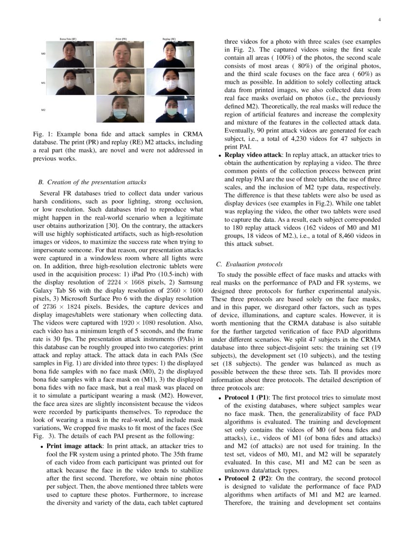 Real Masks and Fake Faces: On the Masked Face Presentation Attack ...