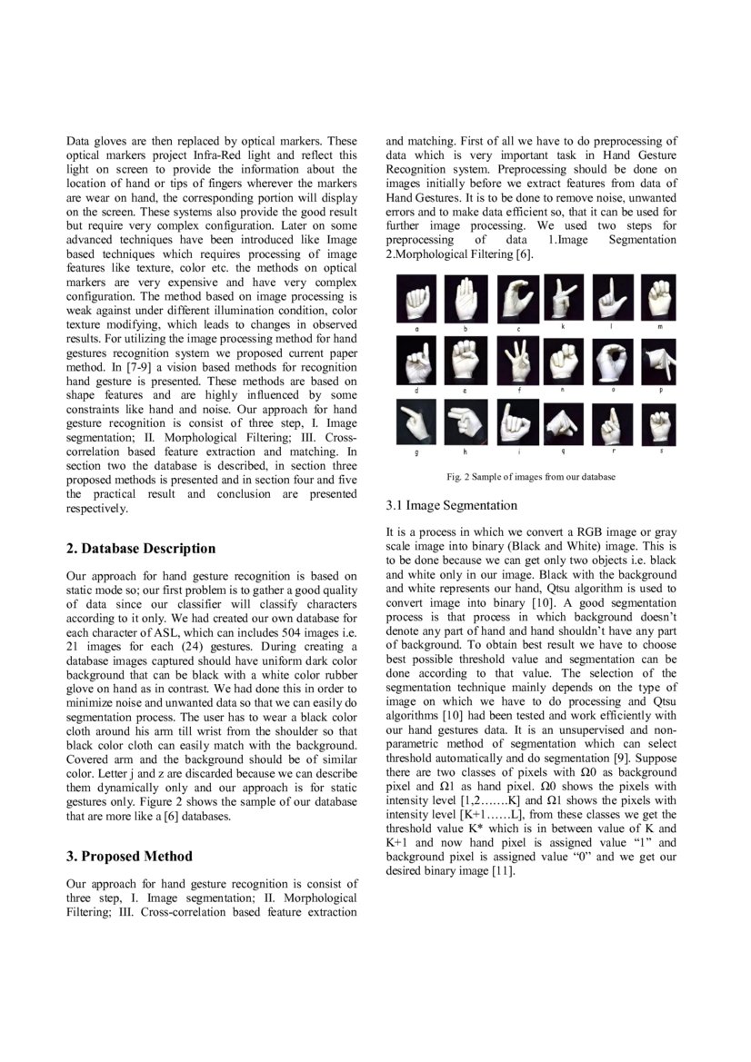 Real Time And Robust Method For Hand Gesture Recognition System Based