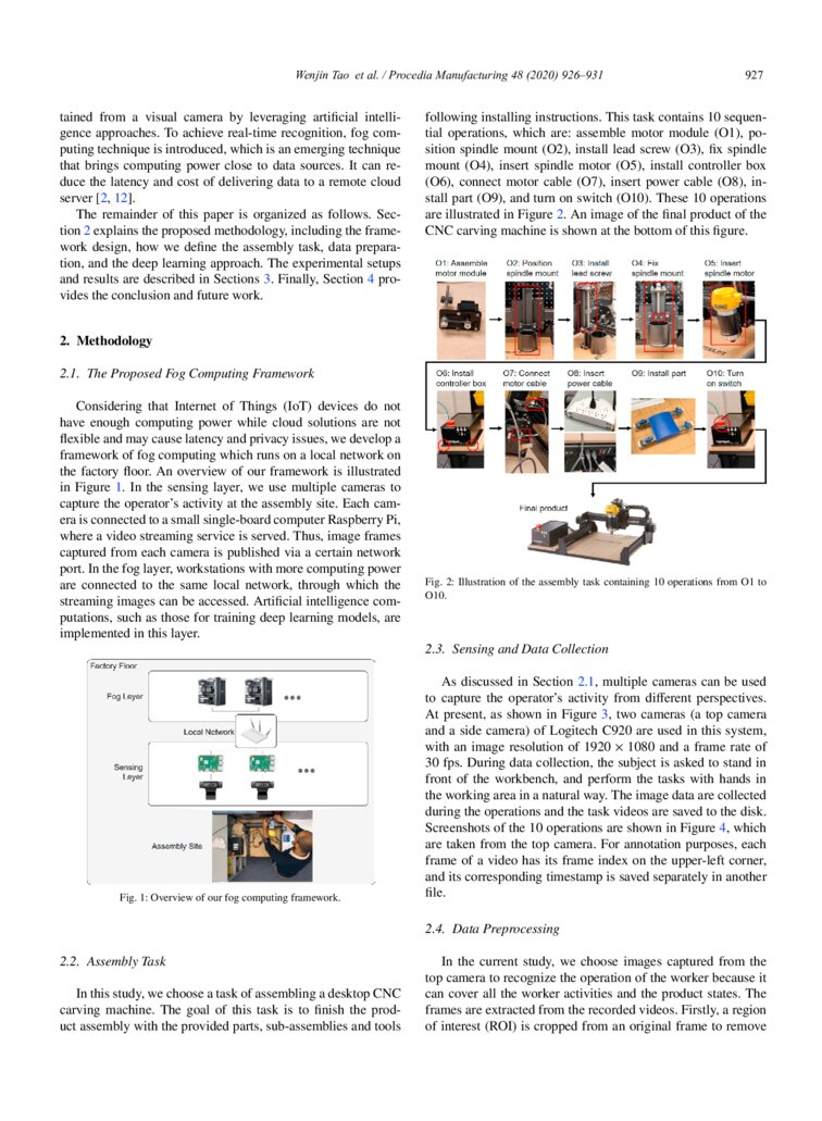 Real-time assembly operation recognition with fog computing and ...