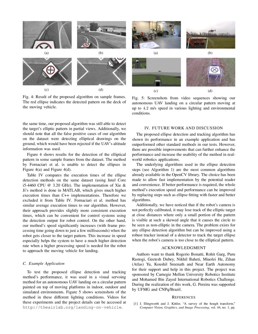 Real Time Ellipse Detection For Robotics Applications Deepai