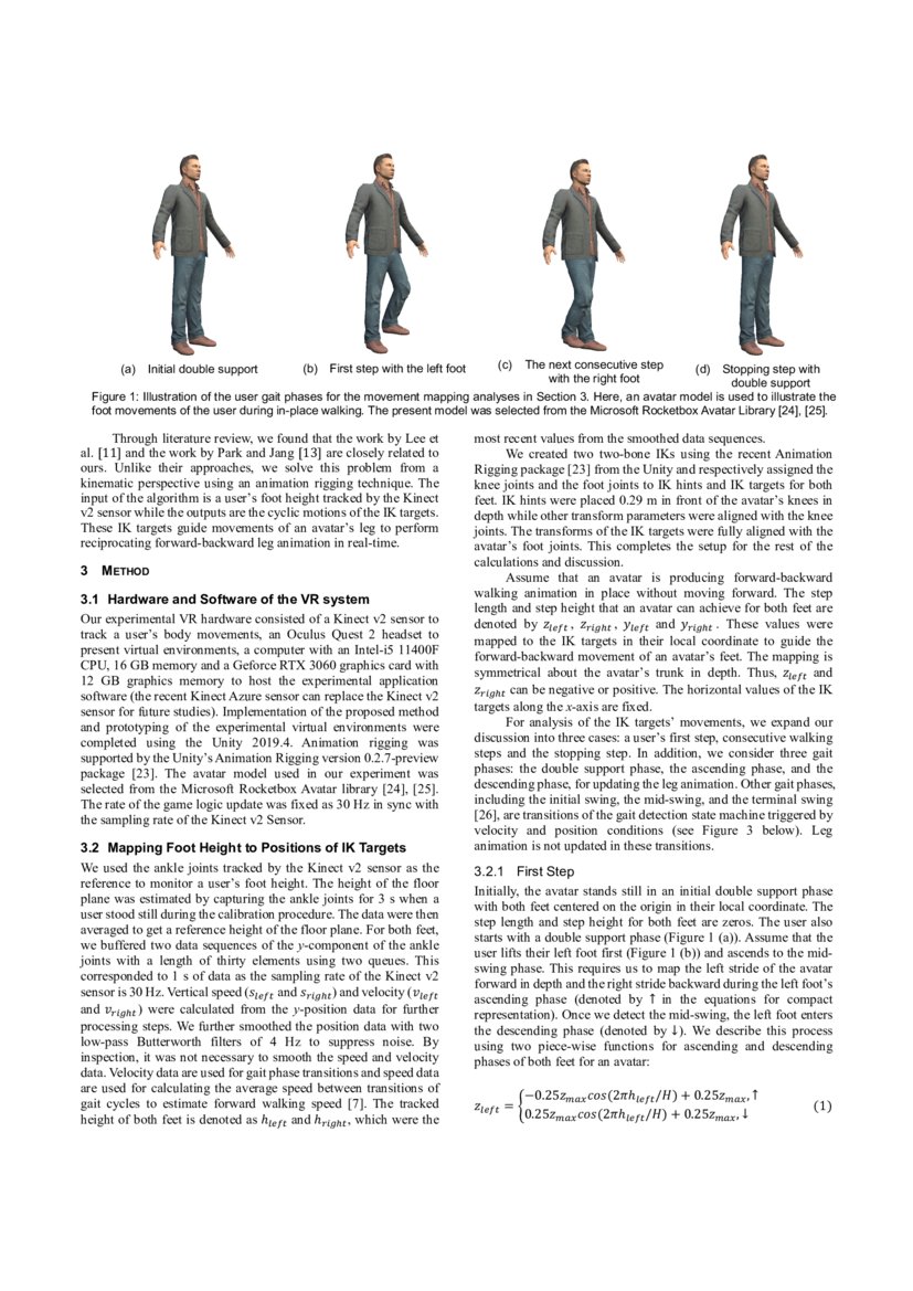 Real-Time Generation of Leg Animation for Walking-in-Place Techniques ...