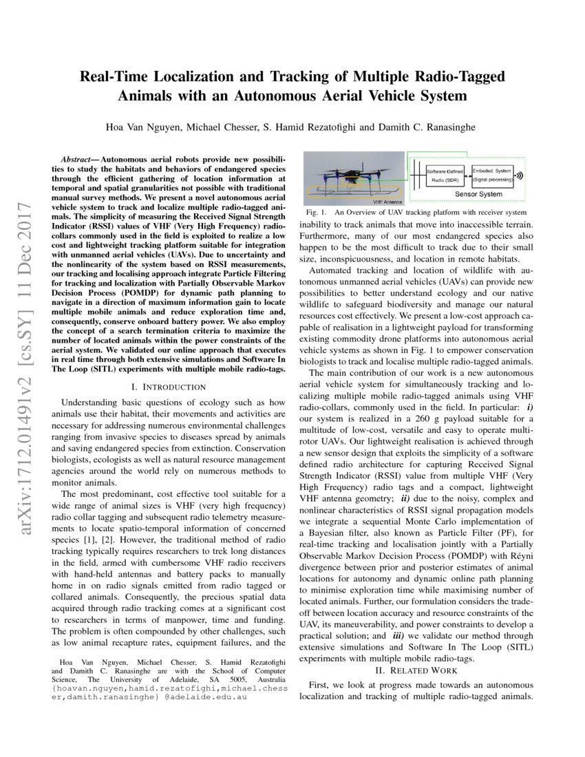 Real-Time Localization and Tracking of Multiple Radio-Tagged Animals ...