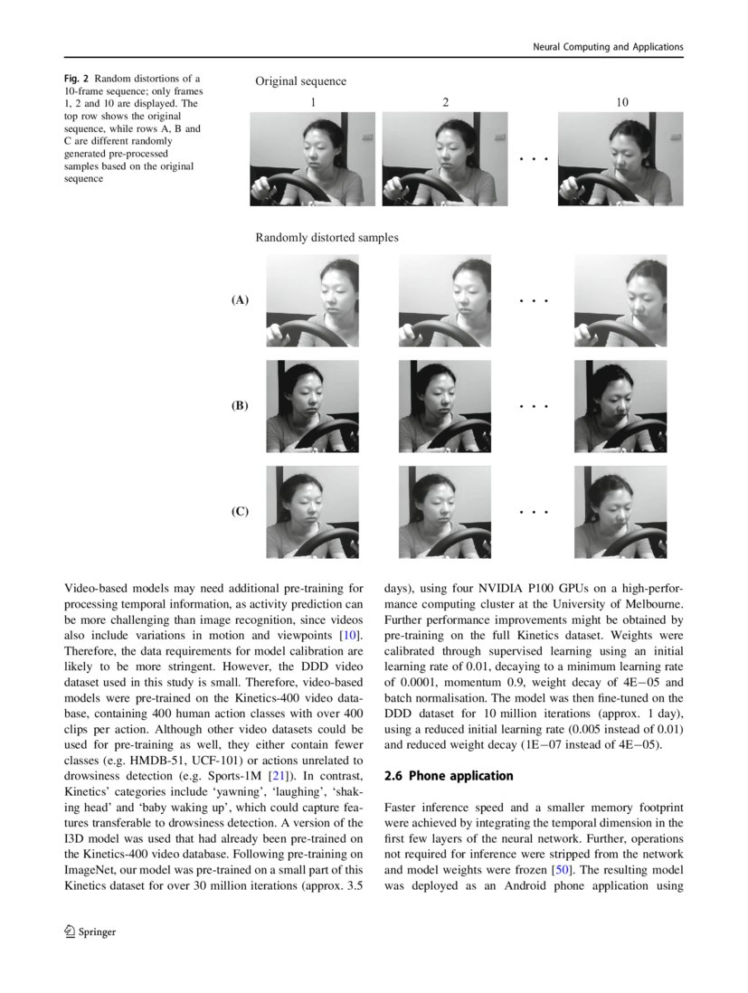 Real Time Monitoring Of Driver Drowsiness On Mobile Platforms Using 3d Neural Networks Deepai