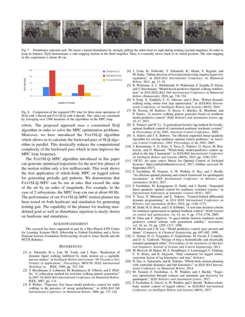 Real Time Motion Planning Of Legged Robots A Model Predictive Control Approach Deepai