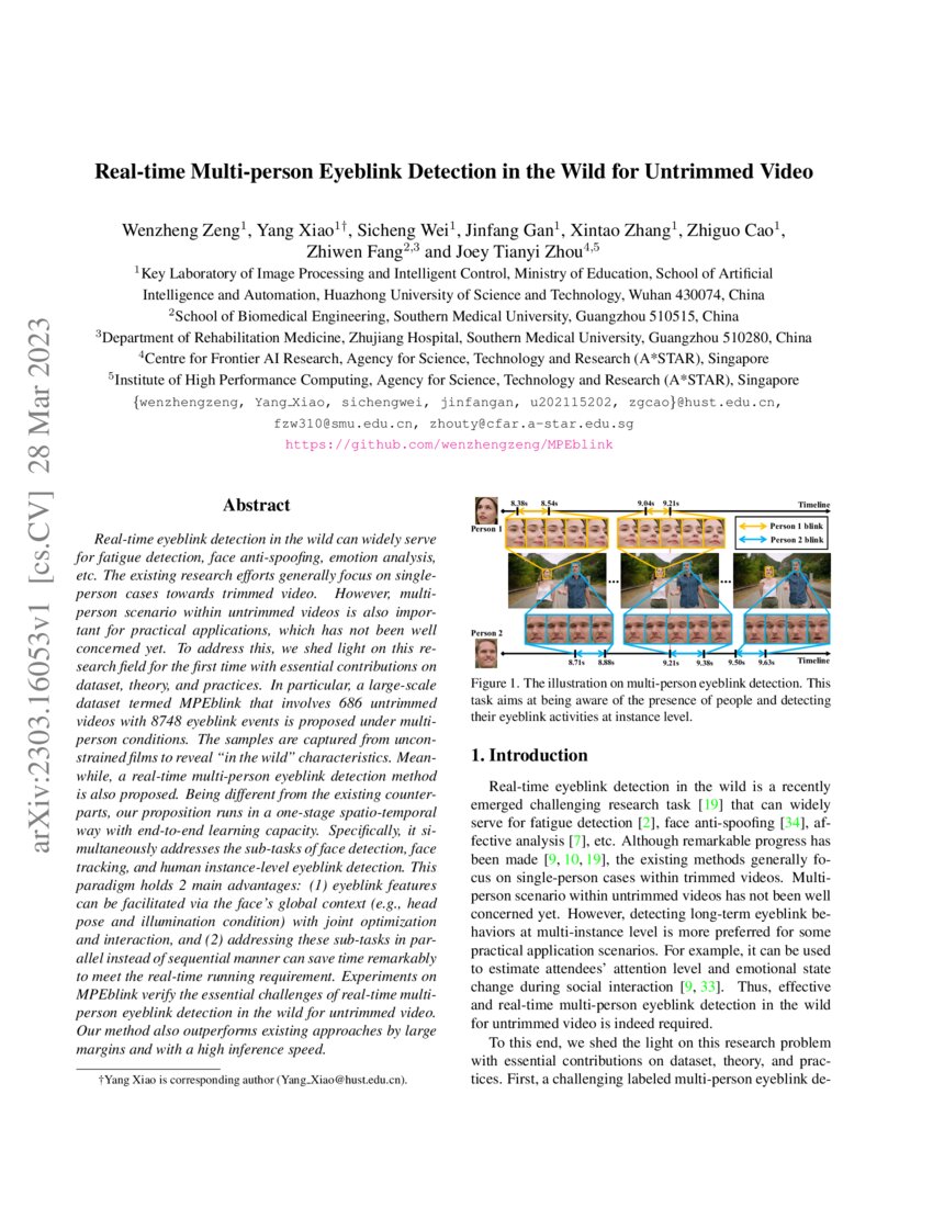 Real Time Multi Person Eyeblink Detection In The Wild For Untrimmed Video Deepai