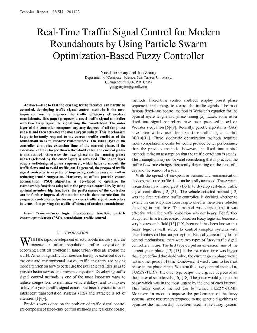 Real-Time Traffic Signal Control for Modern Roundabouts by Using ...