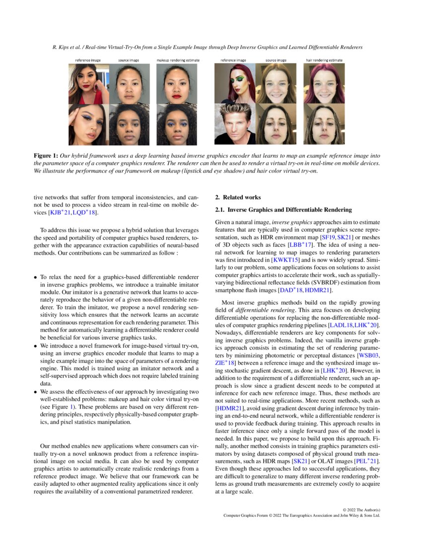 Real-time Virtual-Try-On from a Single Example Image through Deep ...