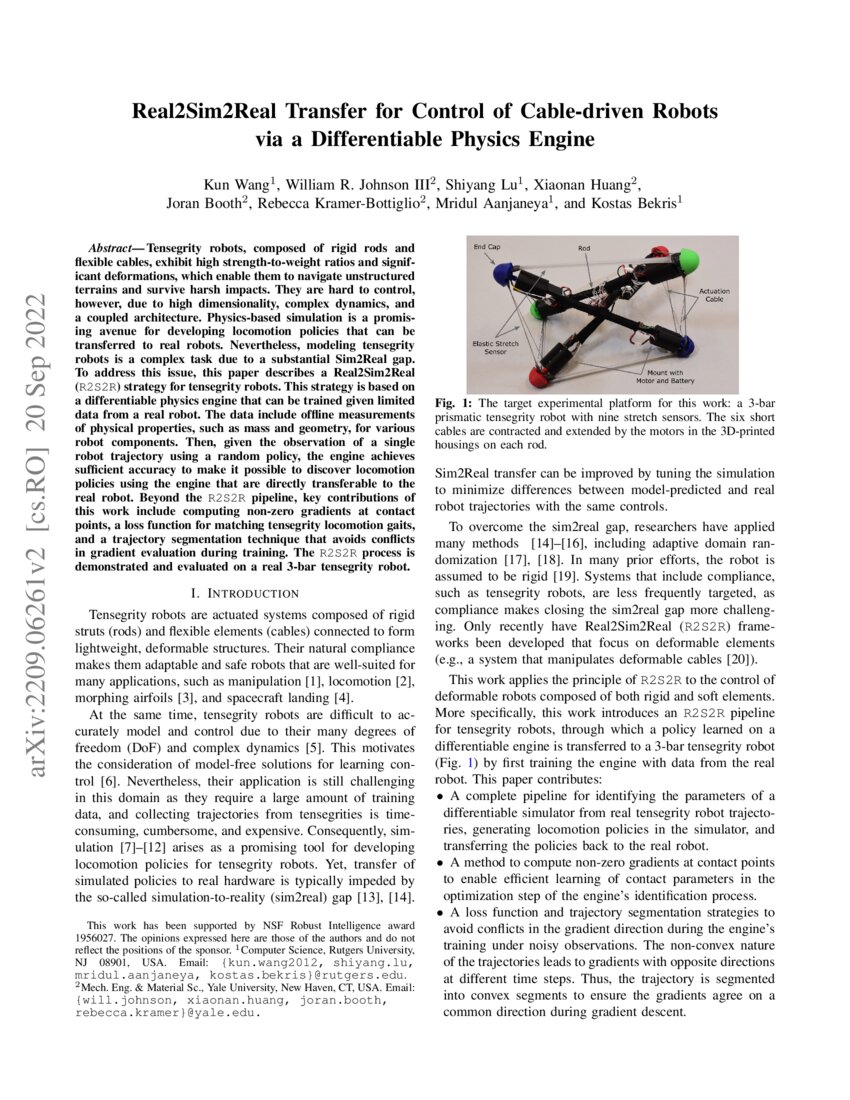 Real2sim2real Transfer For Control Of Cable Driven Robots Via A