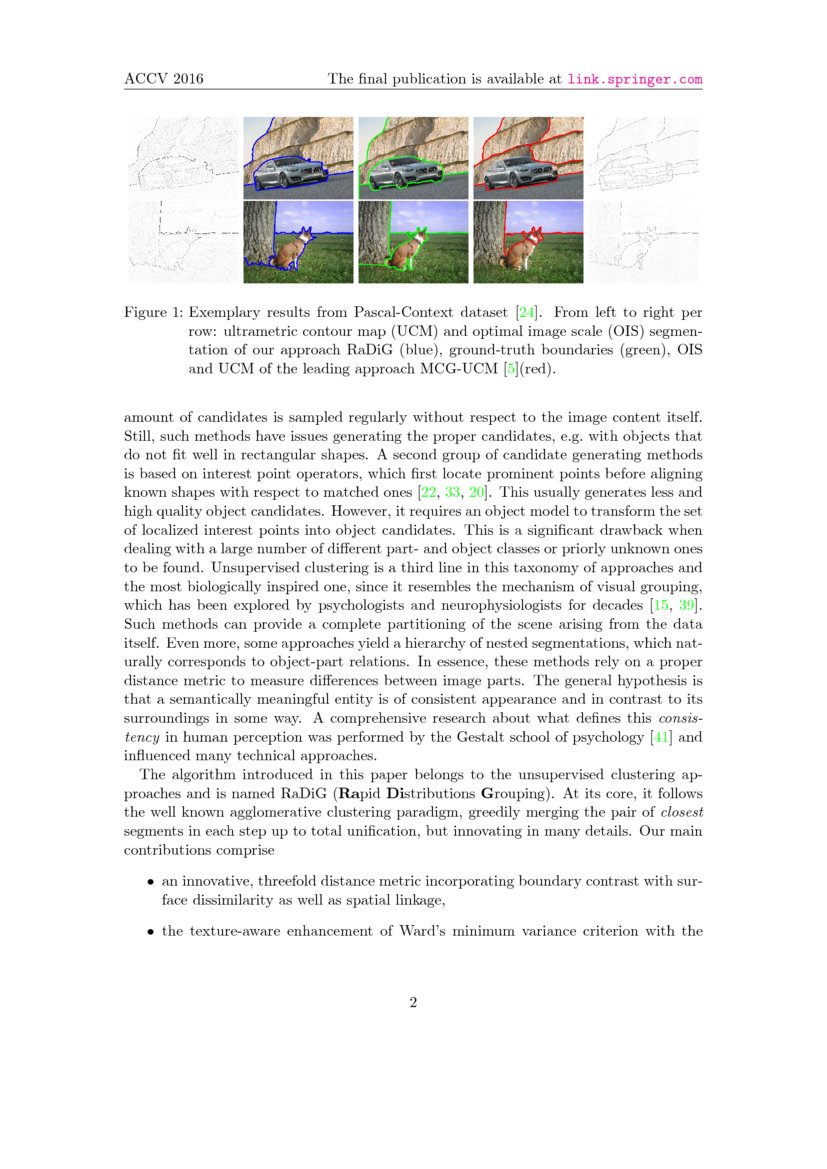 Realtime Hierarchical Clustering based on Boundary and Surface Statistics | DeepAI