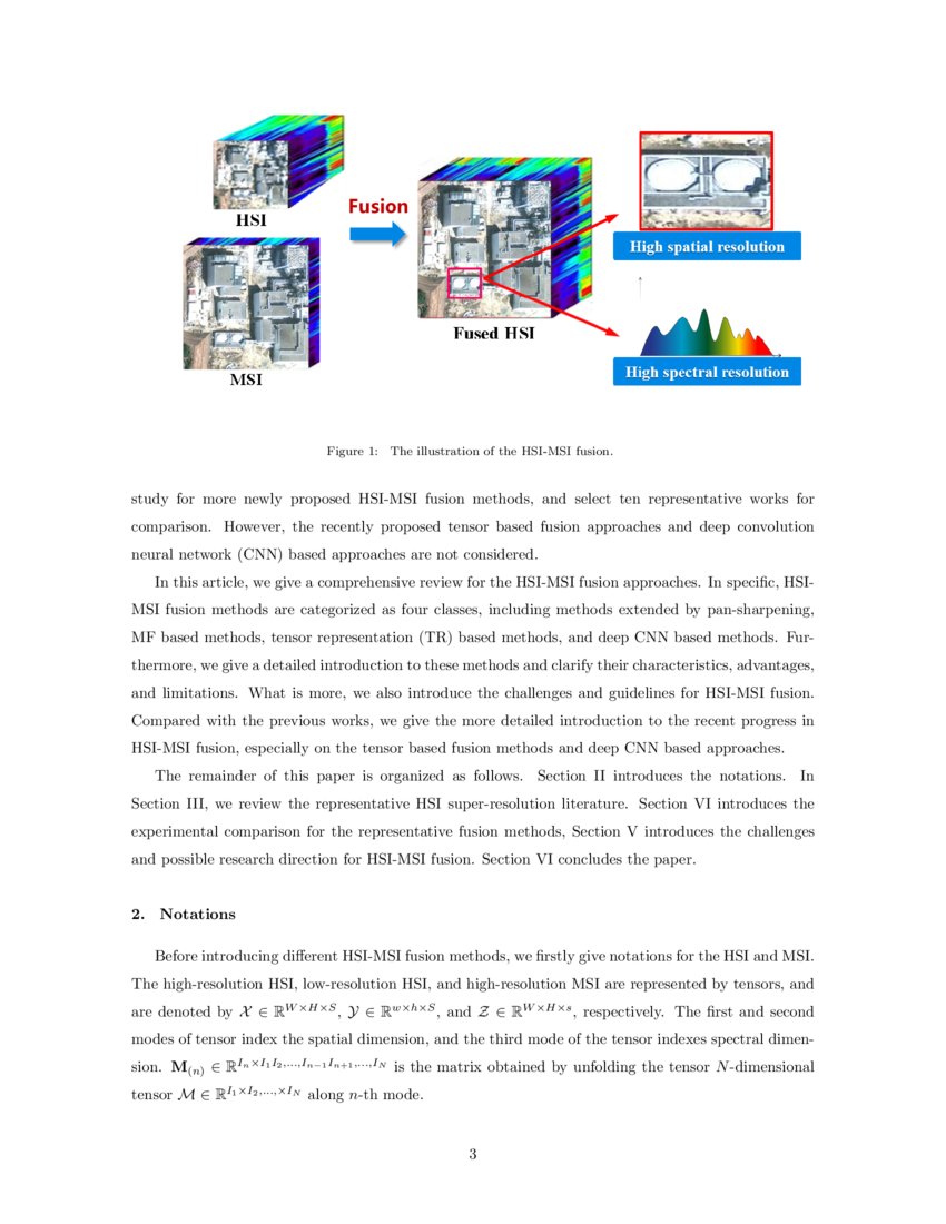 Recent Advances and New Guidelines on Hyperspectral and Multispectral ...