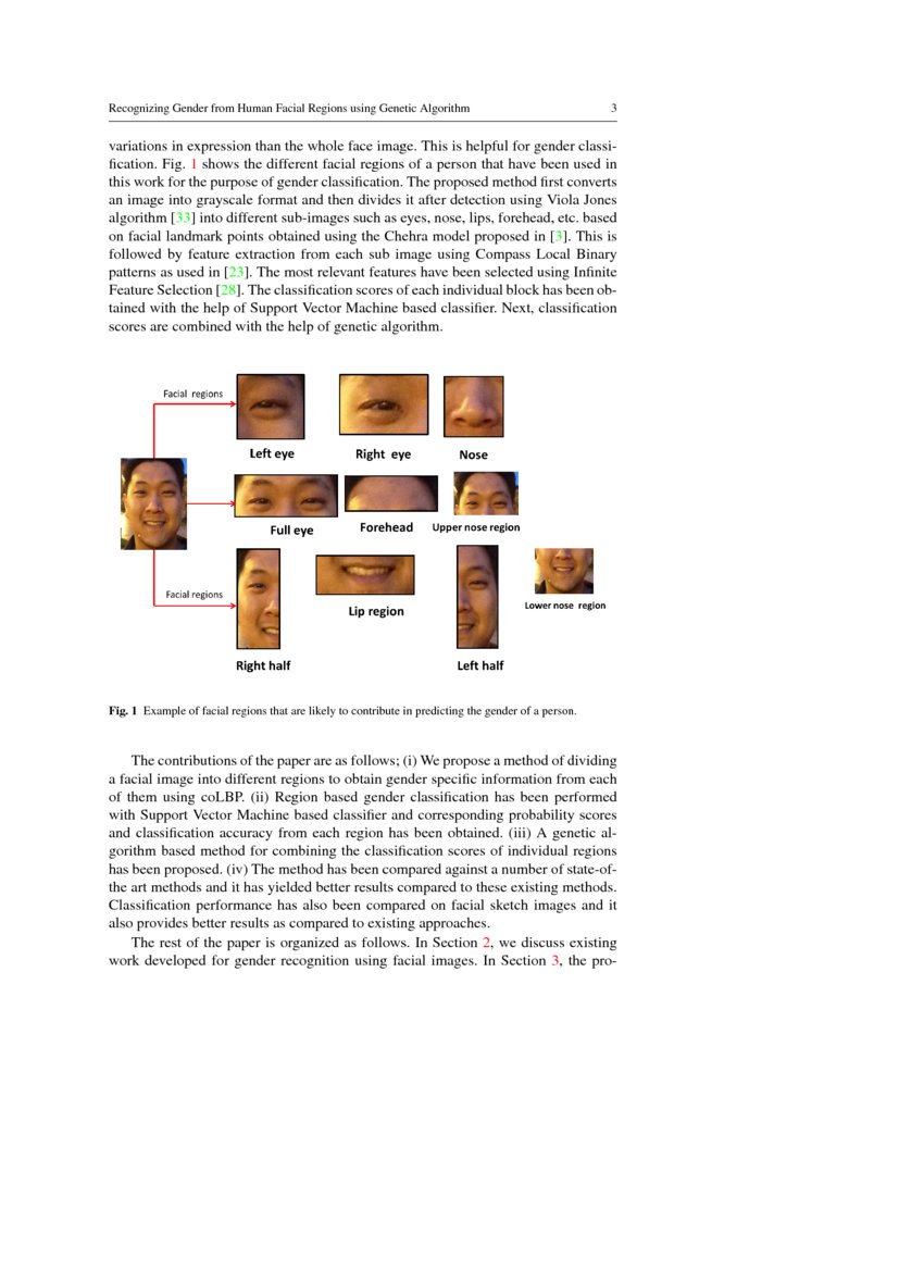 Recognizing Gender From Human Facial Regions Using Genetic Algorithm
