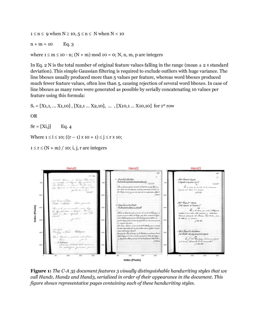 Recognizing Handwriting Styles in a Historical Scanned Document Using ...