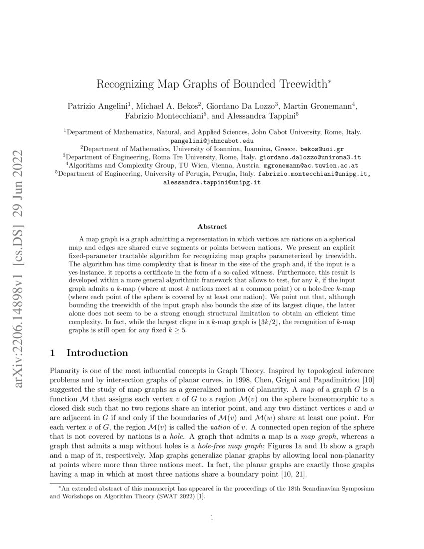 Recognizing Map Graphs of Bounded Treewidth | DeepAI