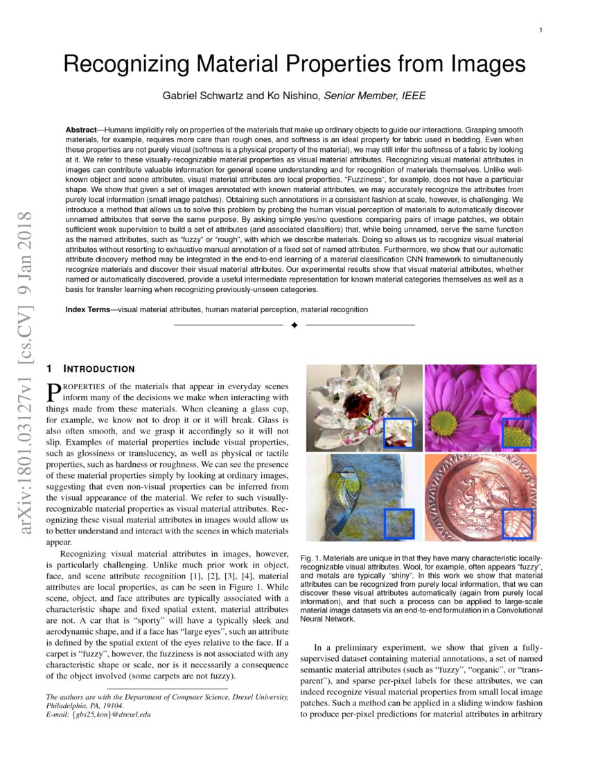 Recognizing Material Properties from Images | DeepAI