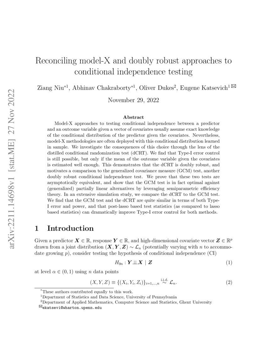 Reconciling Model X And Doubly Robust Approaches To Conditional