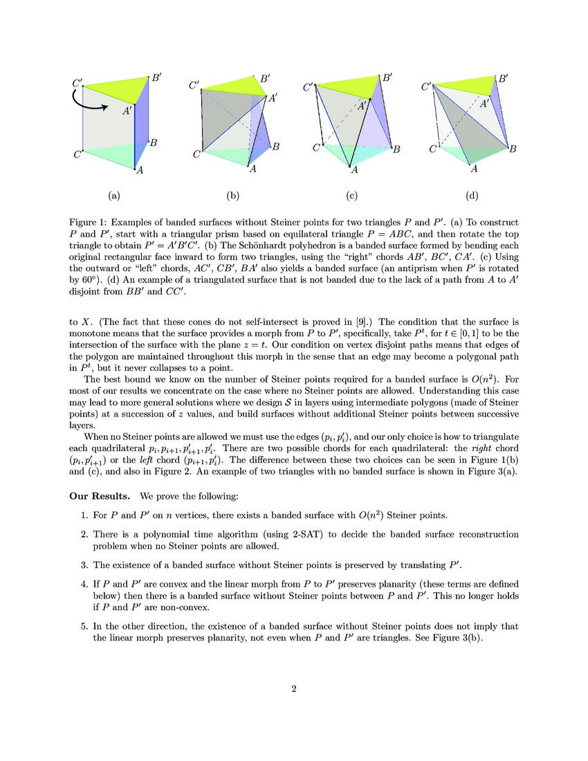 Reconstructing a Polyhedron between Polygons in Parallel Slices | DeepAI