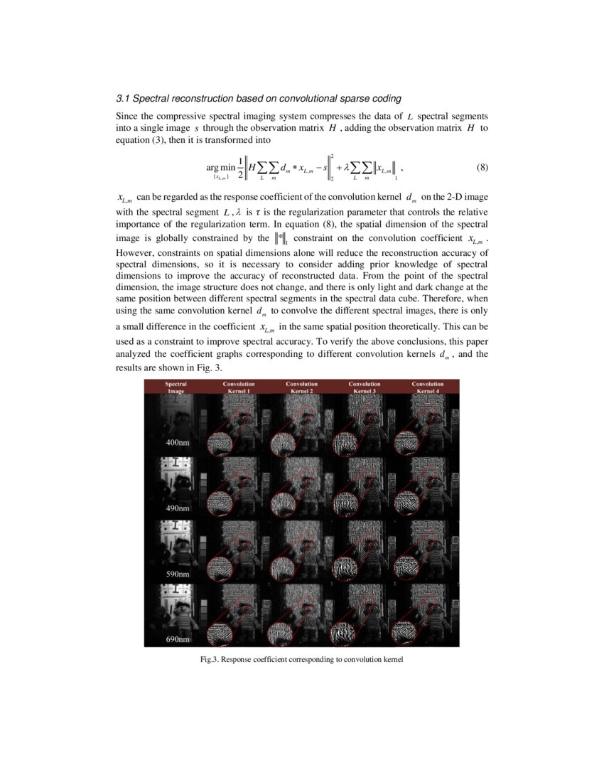 Reconstruction Of Compressed Spectral Imaging Based On Global Structure