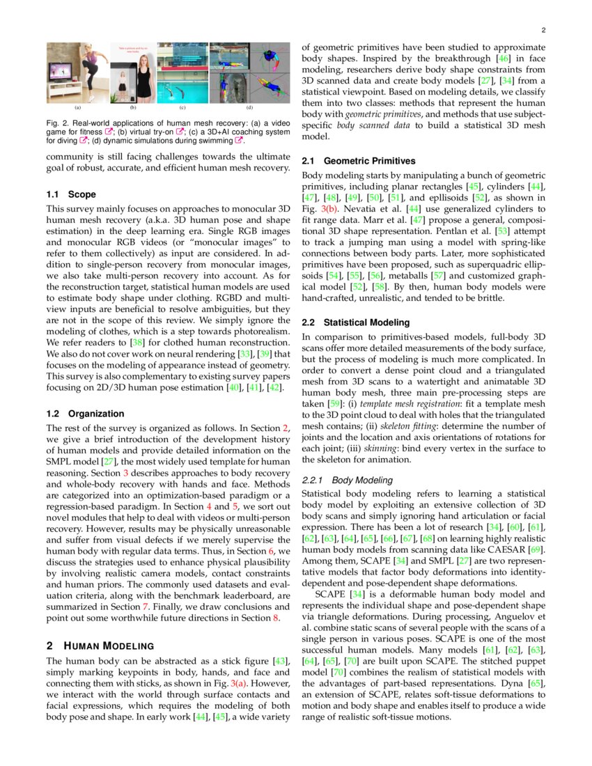 Recovering 3D Human Mesh from Monocular Images: A Survey | DeepAI
