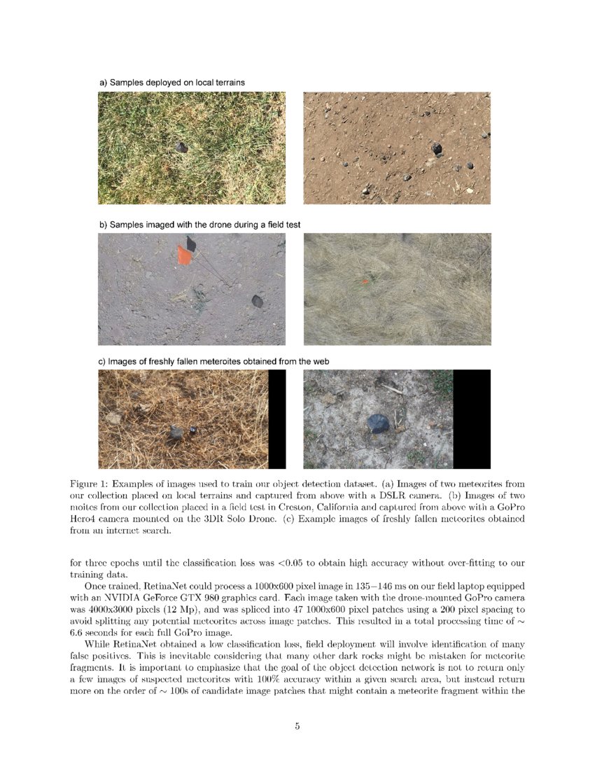 Recovery of Meteorites Using an Autonomous Drone and Machine Learning ...