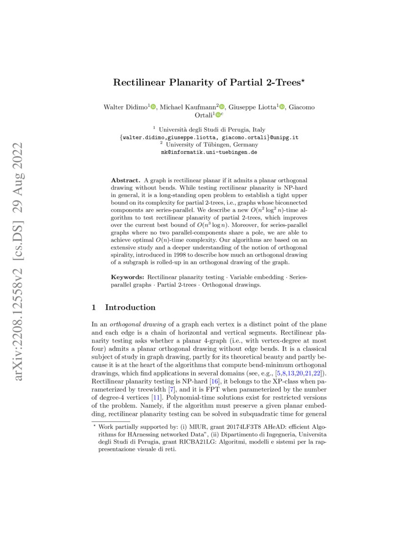Rectilinear Planarity of Partial 2-Trees | DeepAI