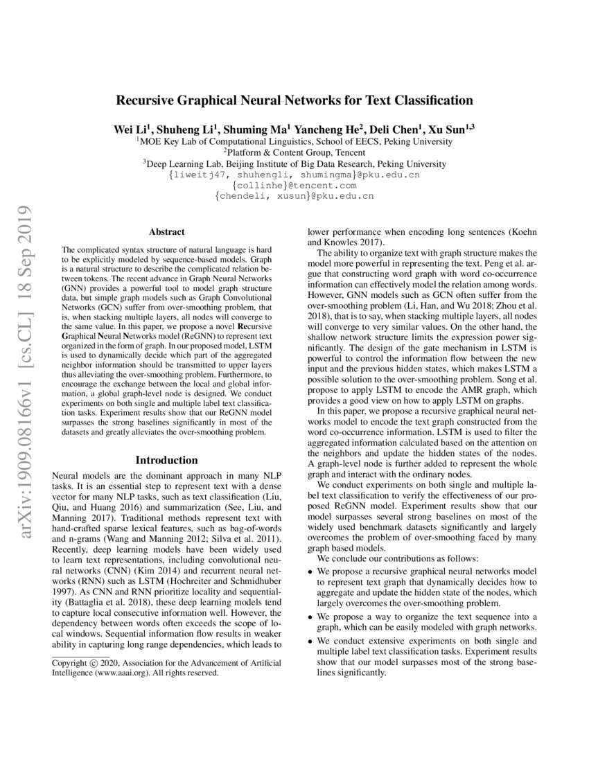 Recursive Graphical Neural Networks For Text Classification Deepai 9420