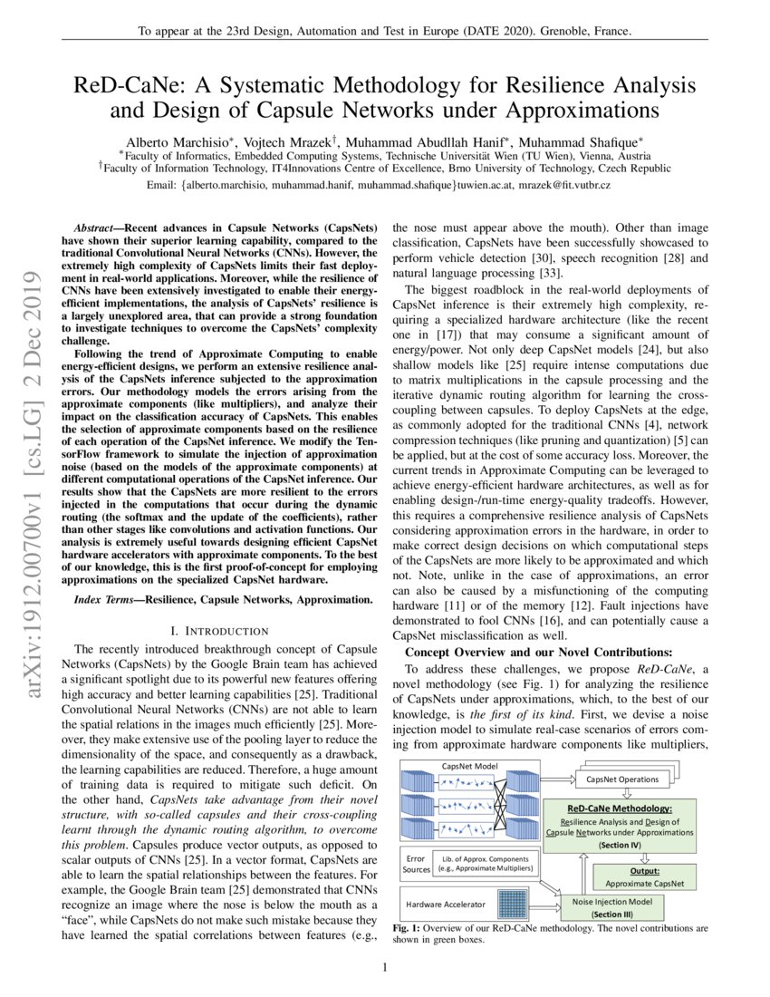 ReD-CaNe: A Systematic Methodology for Resilience Analysis and Design ...