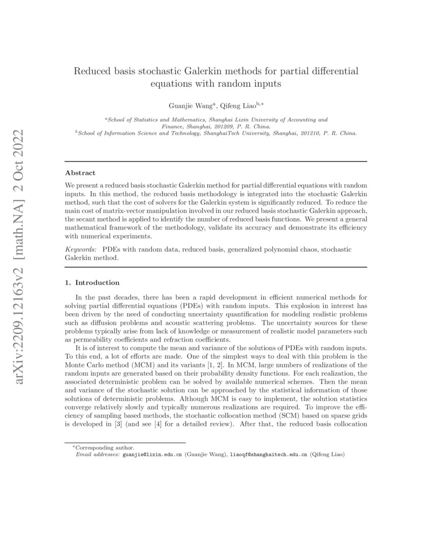 Reduced Basis Stochastic Galerkin Methods For Partial Differential Equations With Random Inputs