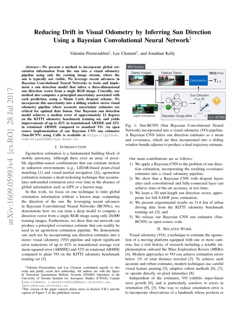 Reducing Drift in Visual Odometry by Inferring Sun Direction Using a ...