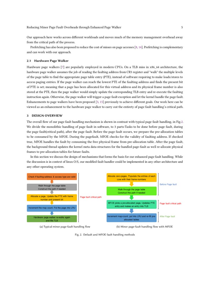 Reducing Minor Page Fault Overheads through Enhanced Page Walker | DeepAI