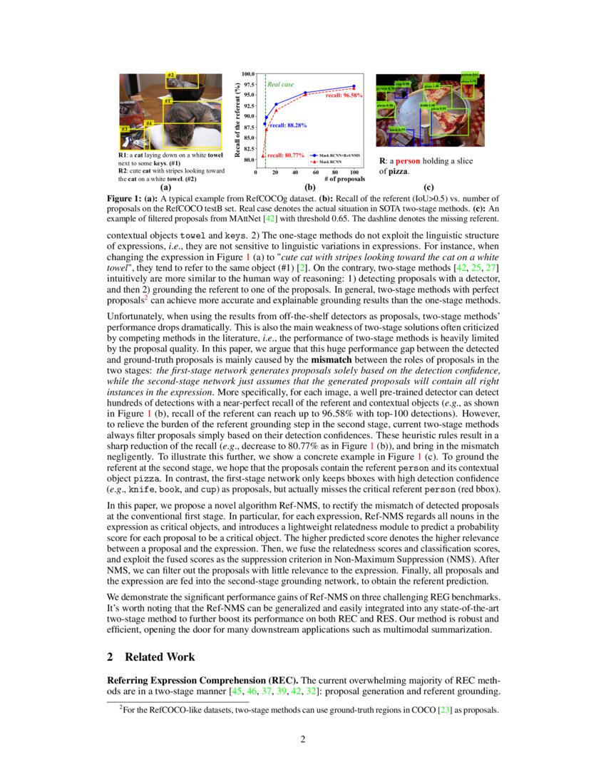 Ref-NMS: Breaking Proposal Bottlenecks in Two-Stage Referring Expression Grounding | DeepAI