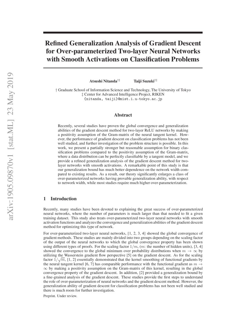 Refined Generalization Analysis Of Gradient Descent For Over Parameterized Two Layer Neural