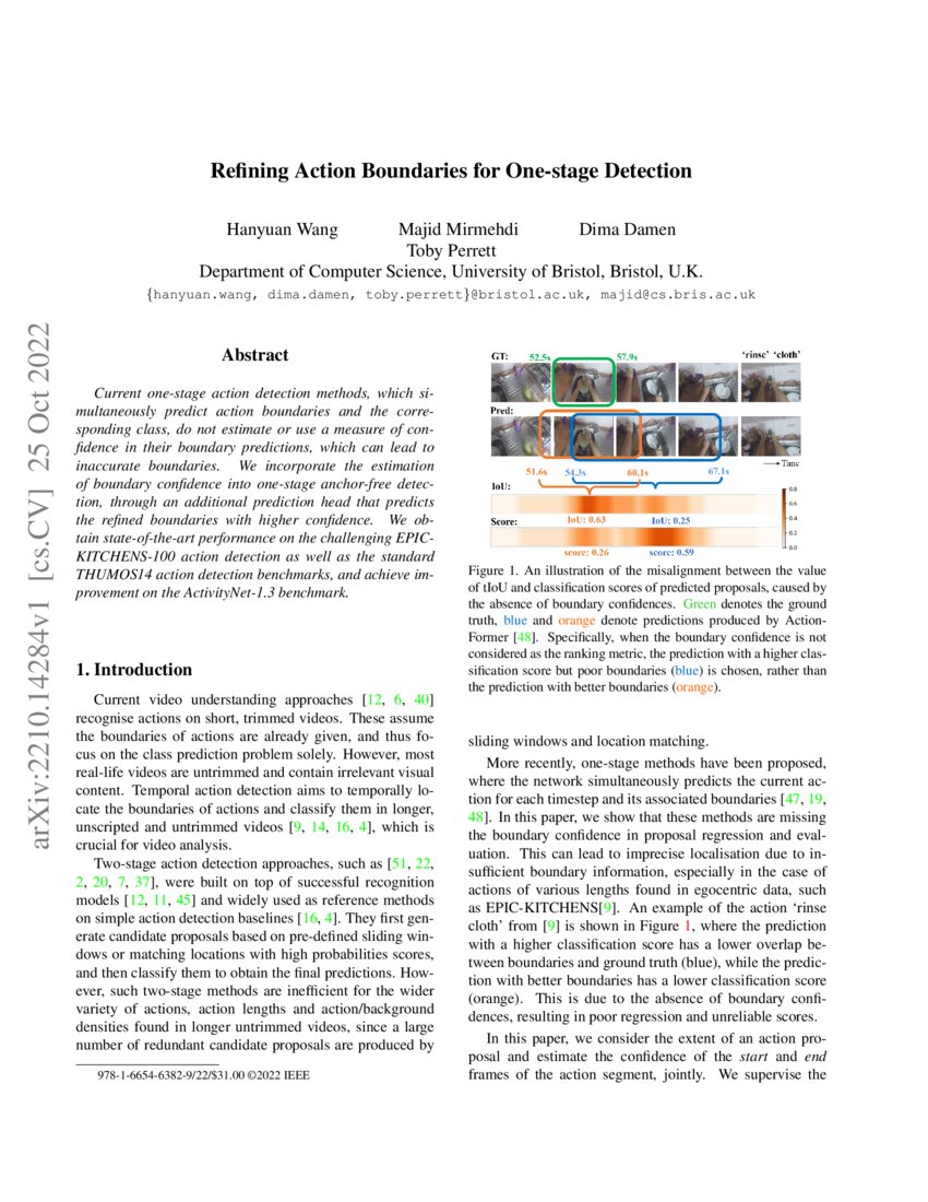 Refining Action Boundaries for One-stage Detection | DeepAI