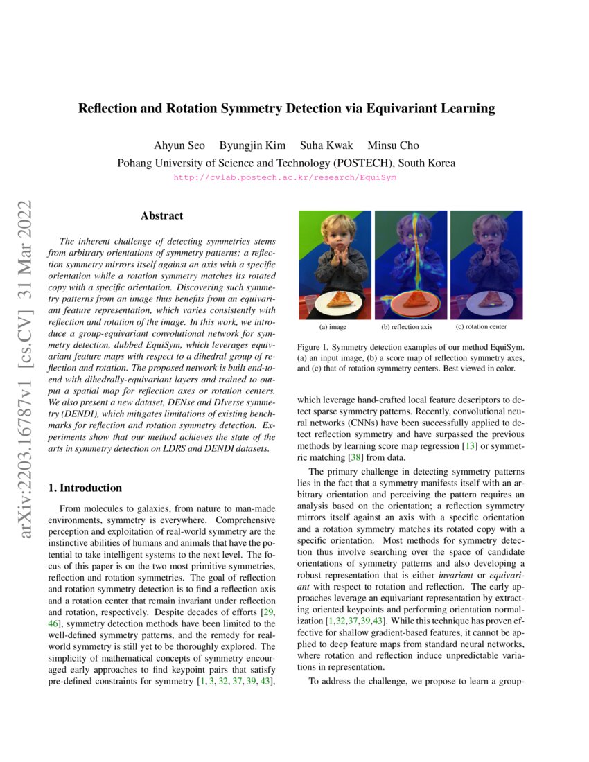 Reflection And Rotation Symmetry Detection Via Equivariant Learning