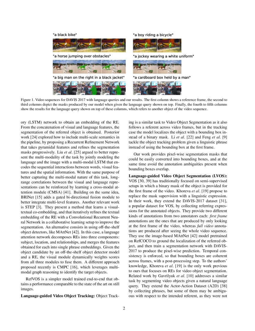 RefVOS: A Closer Look at Referring Expressions for Video Object Segmentation | DeepAI