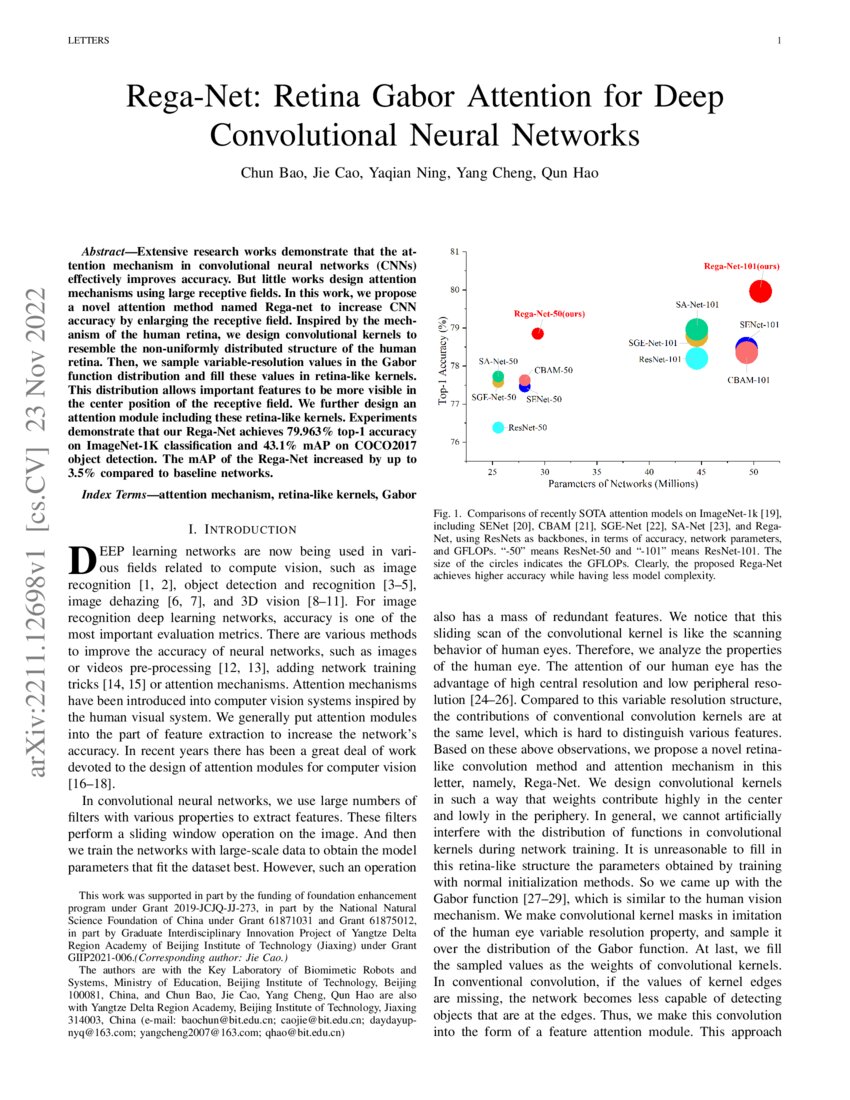 Rega Net Retina Gabor Attention For Deep Convolutional Neural Networks